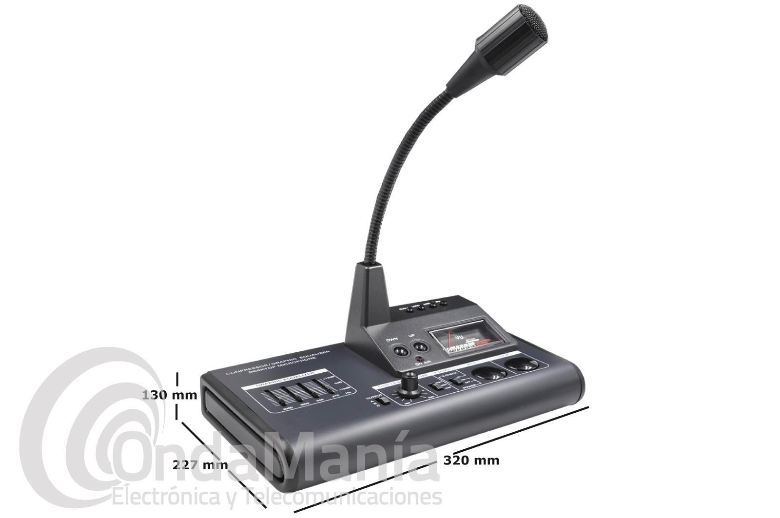 Micrófono de sobremesa TELECOM AV-908 COMPATIBLE CON CRT SS-7900 con ...